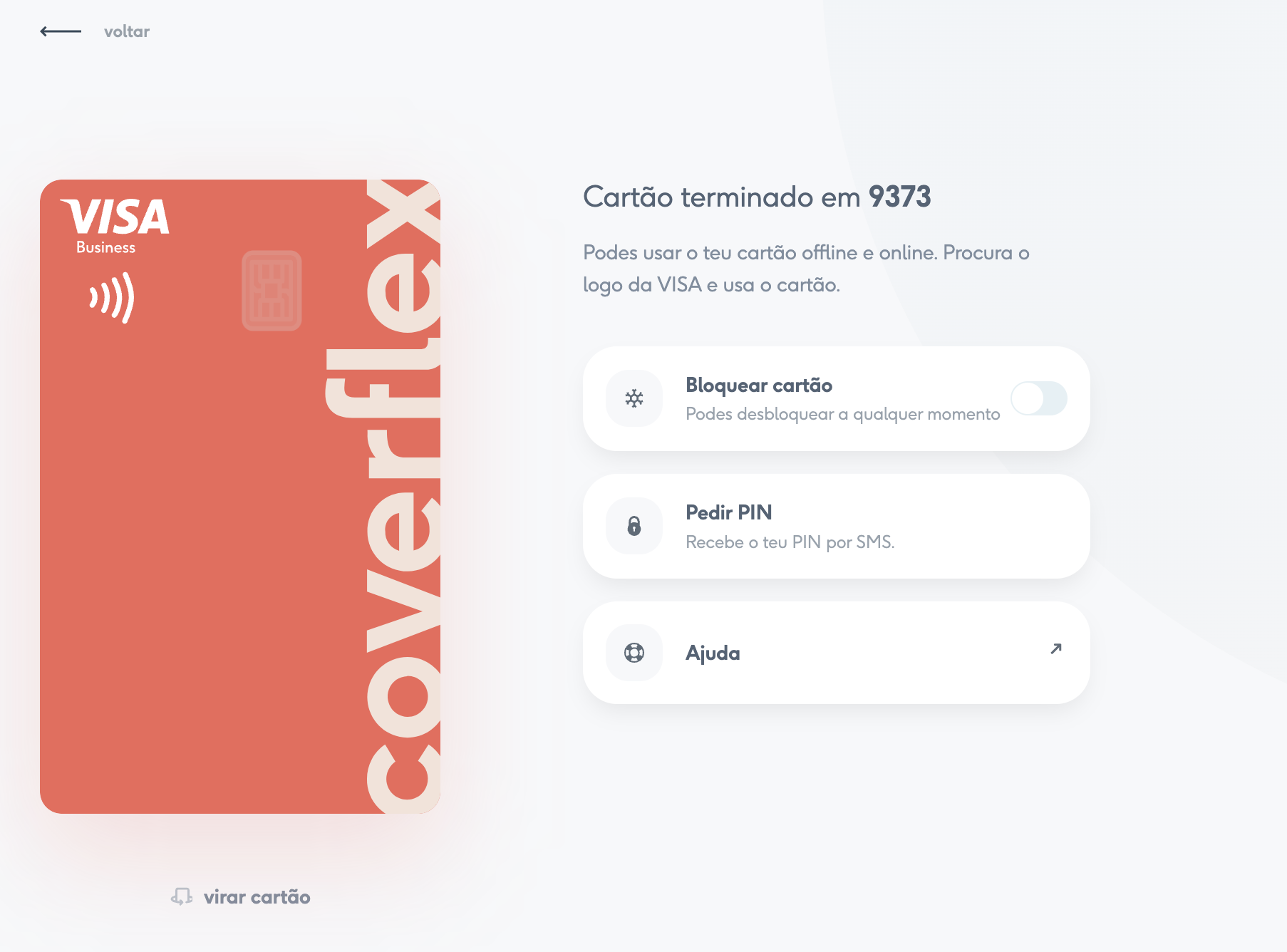 Envio do cartão Coverflex – Coverflex Portugal